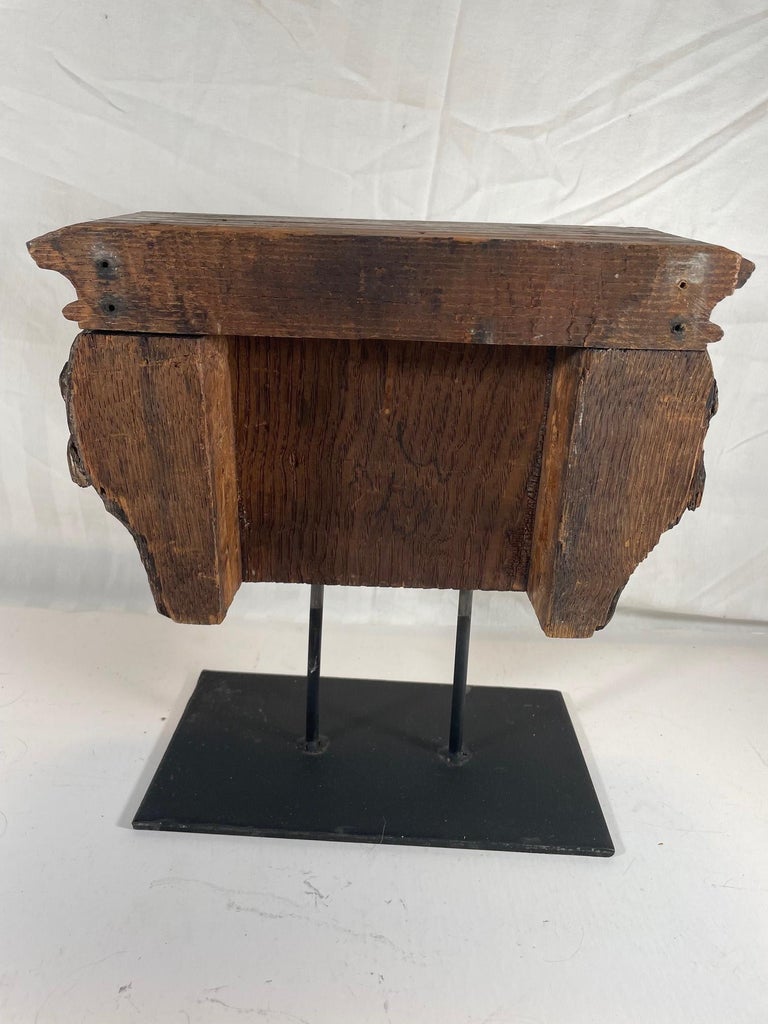 17th Century English Carved Oak Corbel “the Green Man” For Sale at 1stDibs