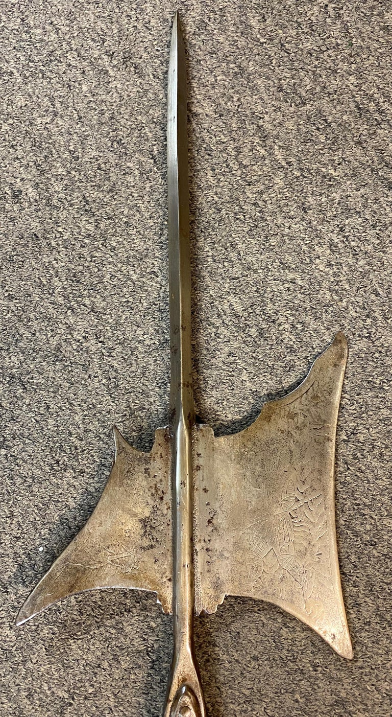 17th Century English Halberd with Pole Arm and Etched Blade For Sale at ...