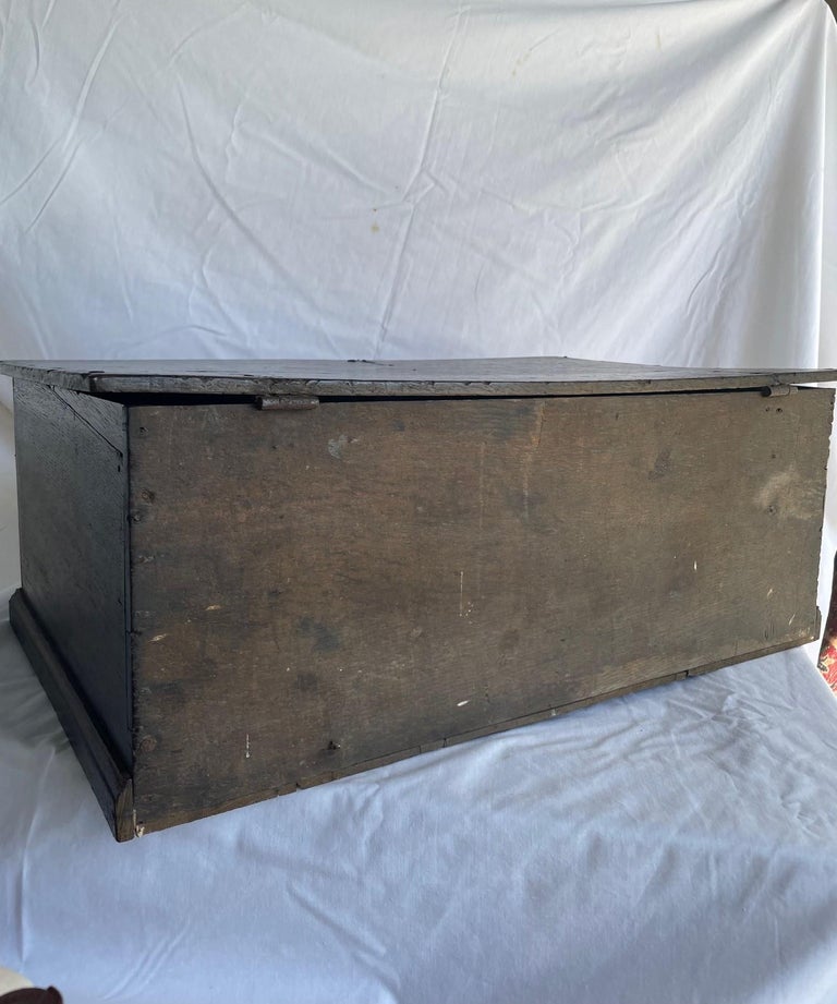 17th Century English Jacobean Carved Oak Bible Box. For Sale at 1stDibs