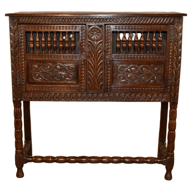 17th Century English Oak Aumbrey For Sale at 1stDibs