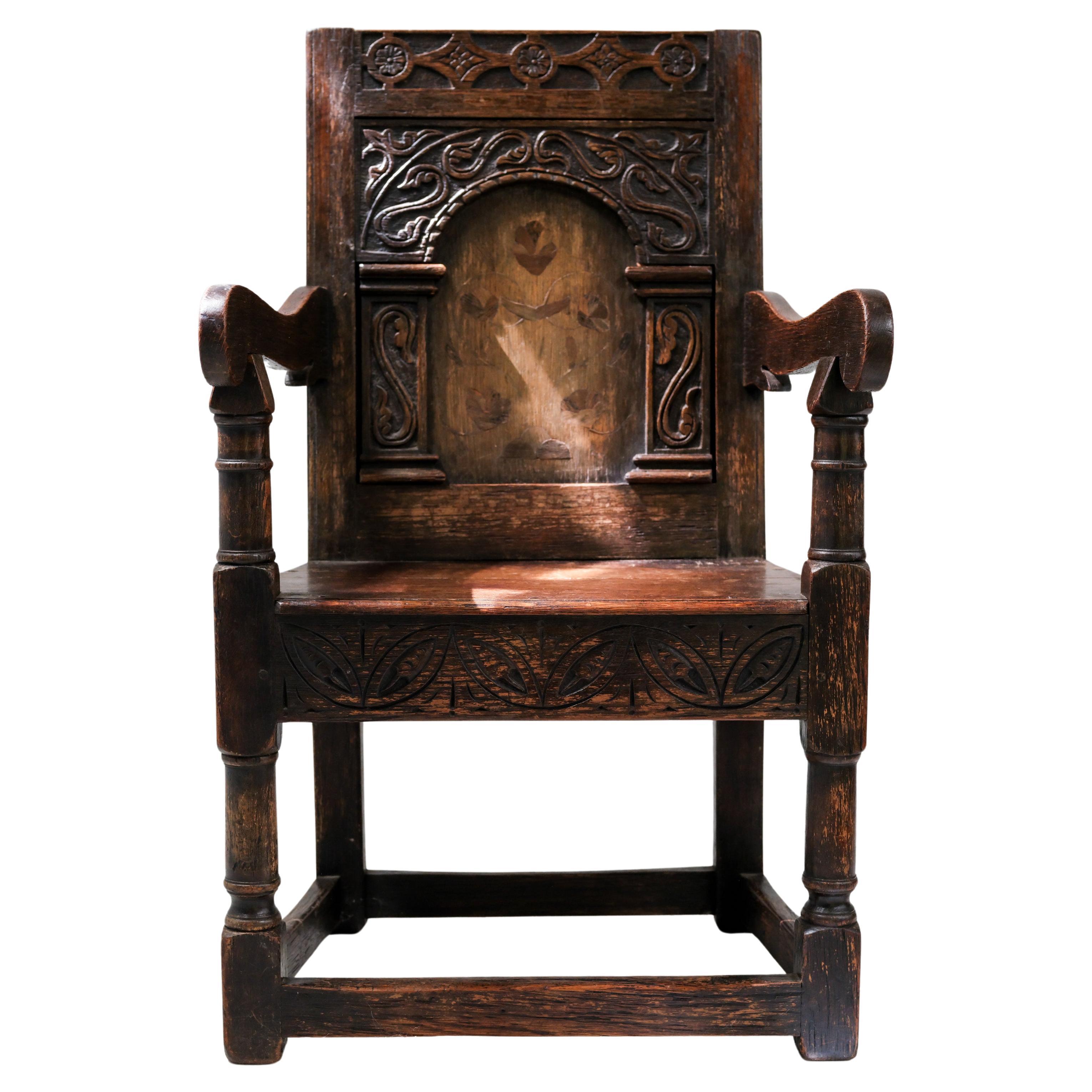 17th Century, Charles II, Oak Open Armchair, Westmoreland, Circa 1660 ...