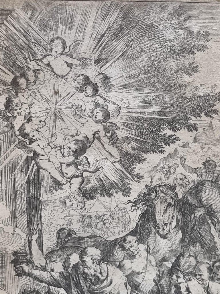 17th Century Etchingn "Adoration of the Magi" by Pietro Testa, circa ...