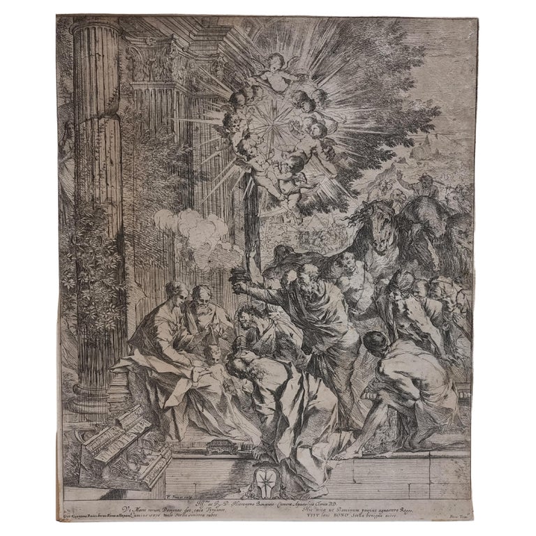 17th Century Etchingn "Adoration of the Magi" by Pietro Testa, circa ...