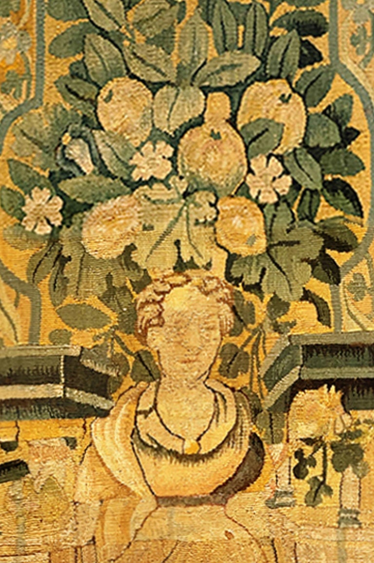 17th Century Flemish Historical Tapestry Panel, Vertically Oriented ...
