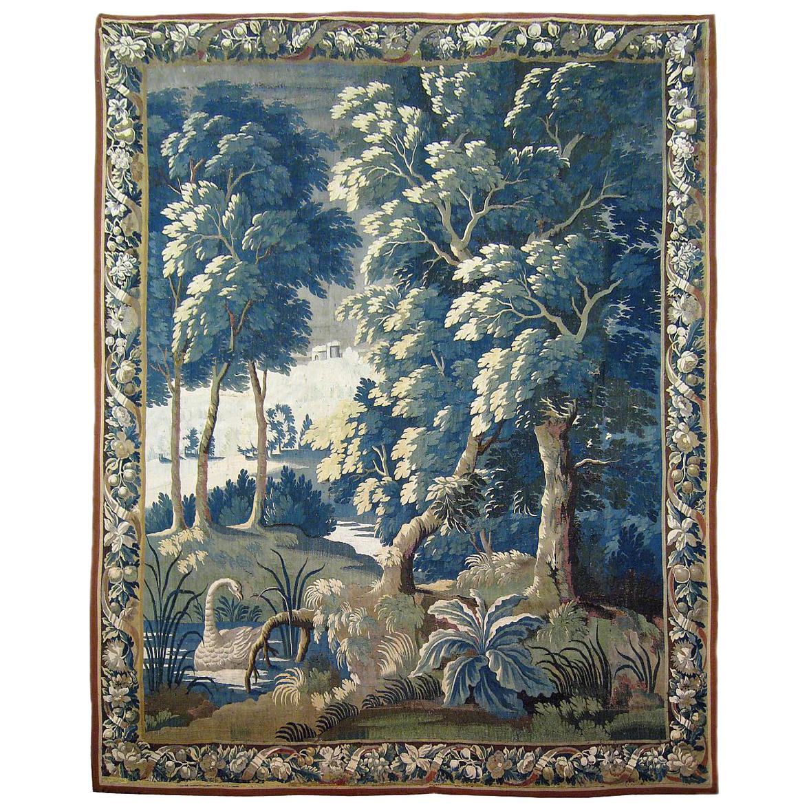 17th Century Franco-Flemish Verdure Tapestry For Sale at 1stDibs
