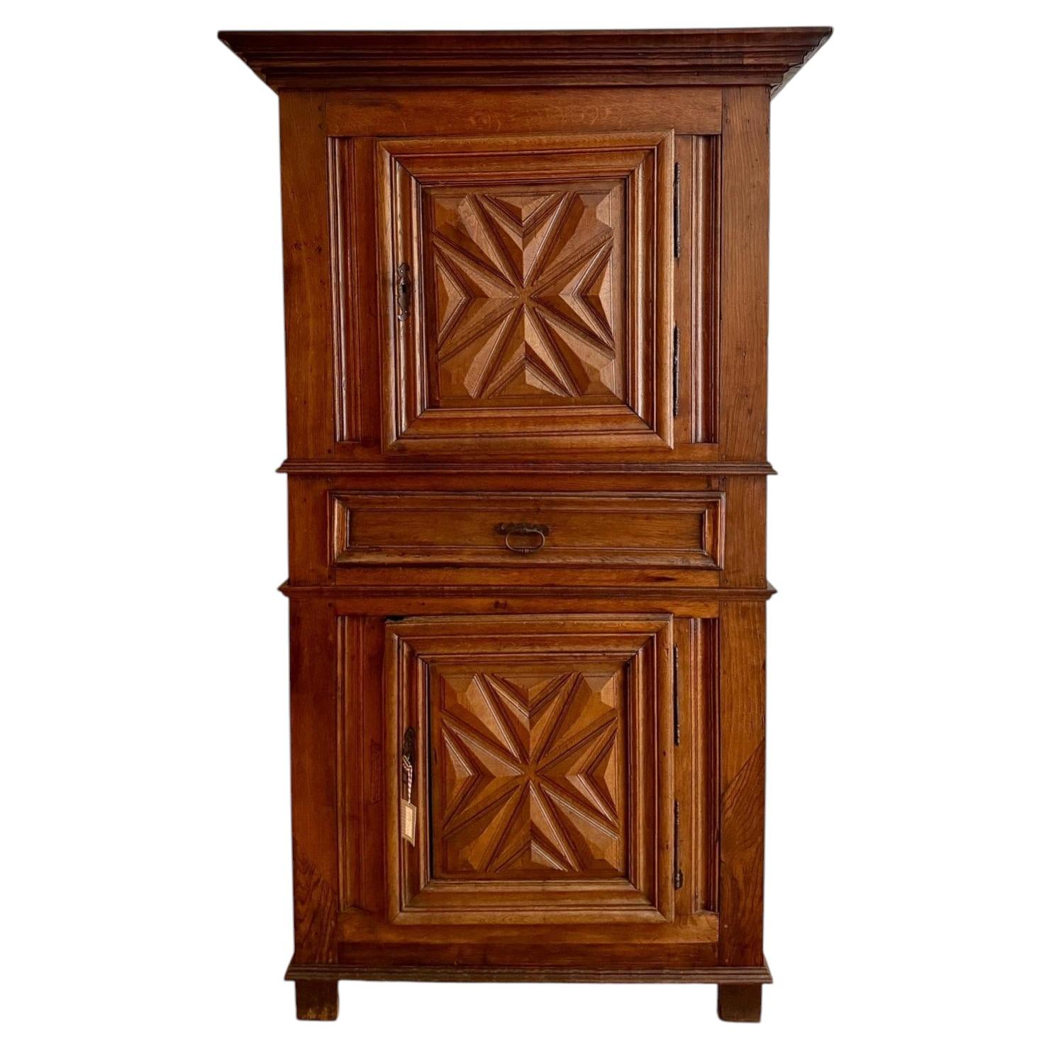 18th Century French Cabinet in the Louis XIII Style — Oak and Walnut ...