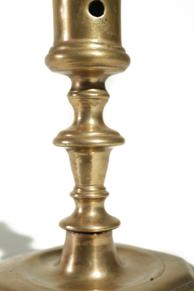 17th Century French Bronze Candlestick For Sale at 1stDibs