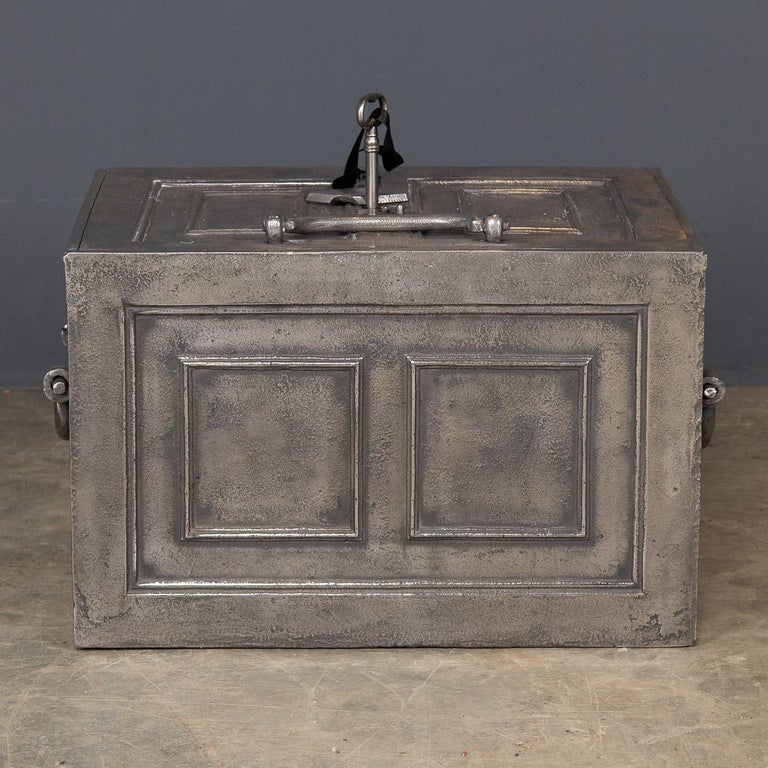 17th Century French Cast Iron Bound Strong Box, c.1690 For Sale at 1stDibs