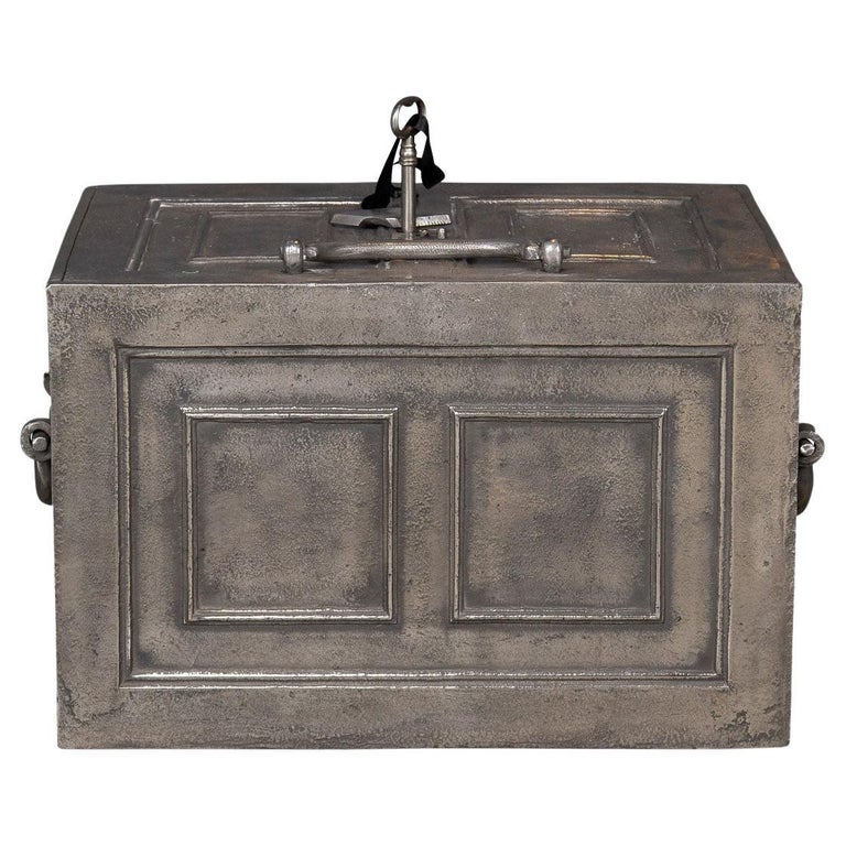 17th Century French Cast Iron Bound Strong Box, c.1690 For Sale at 1stDibs