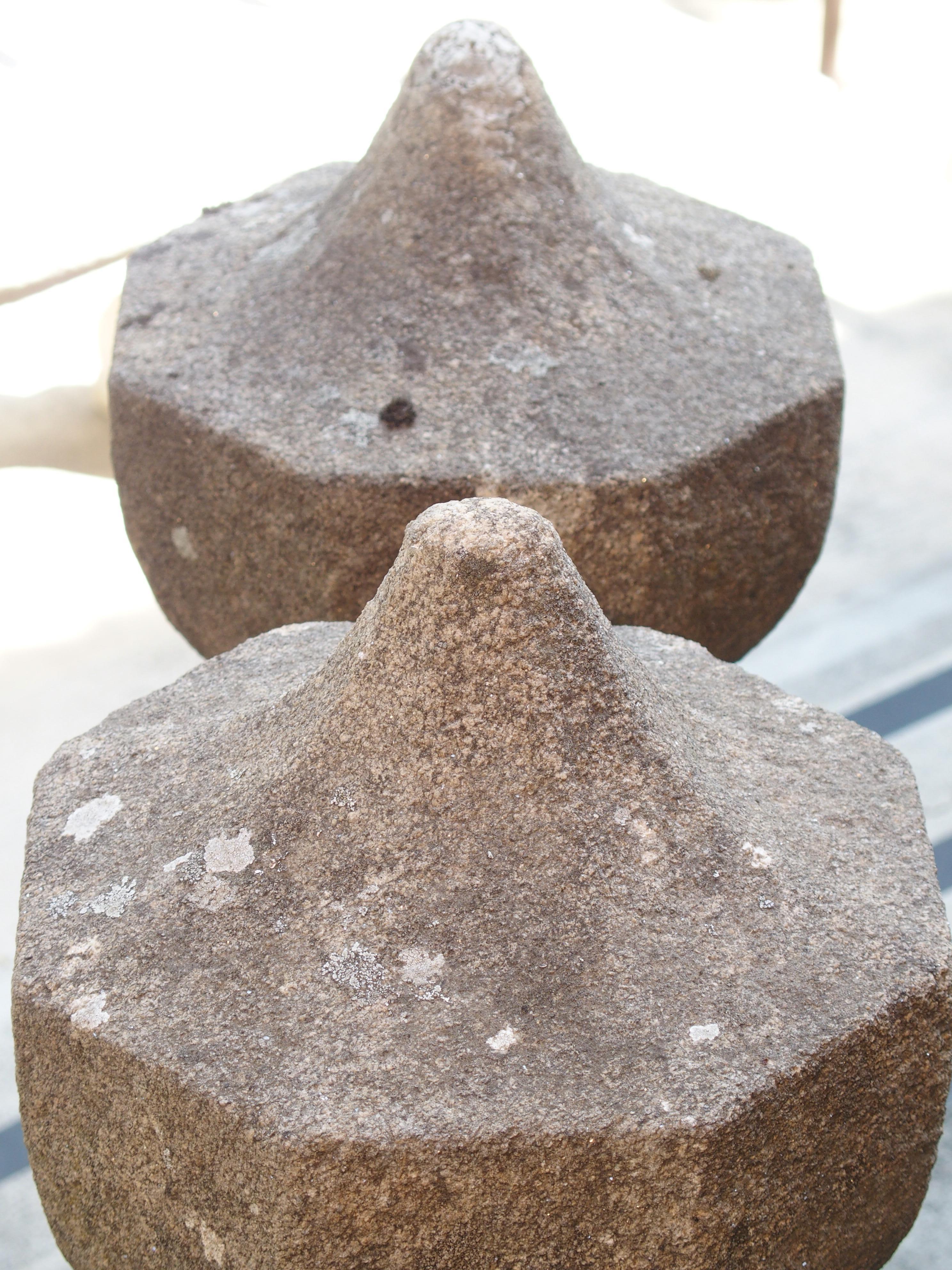 17th Century French Granite Garden Posts at 1stDibs