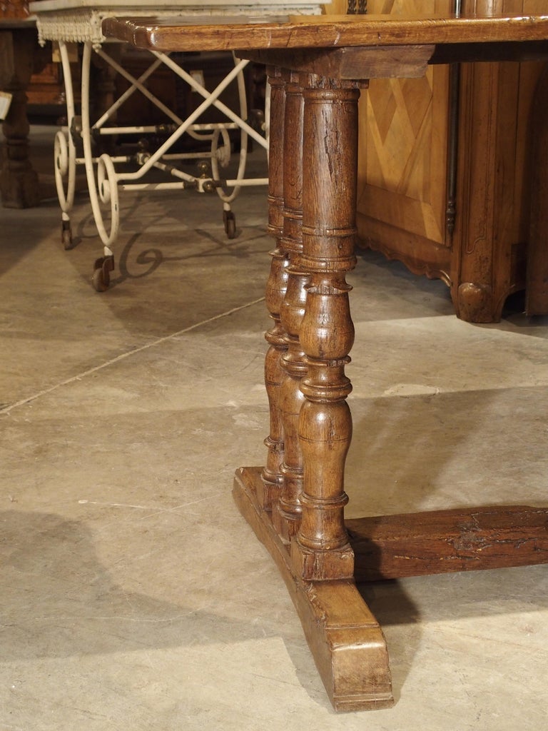 17th Century French Oak Baluster Leg Table at 1stDibs
