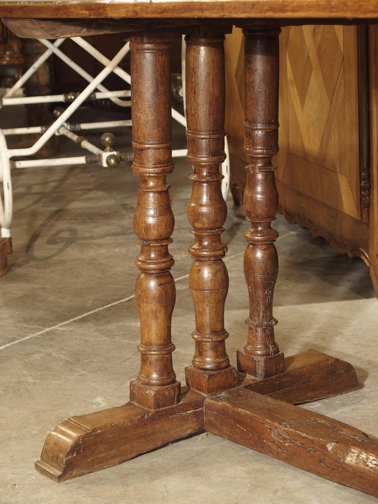 17th Century French Oak Baluster Leg Table at 1stDibs