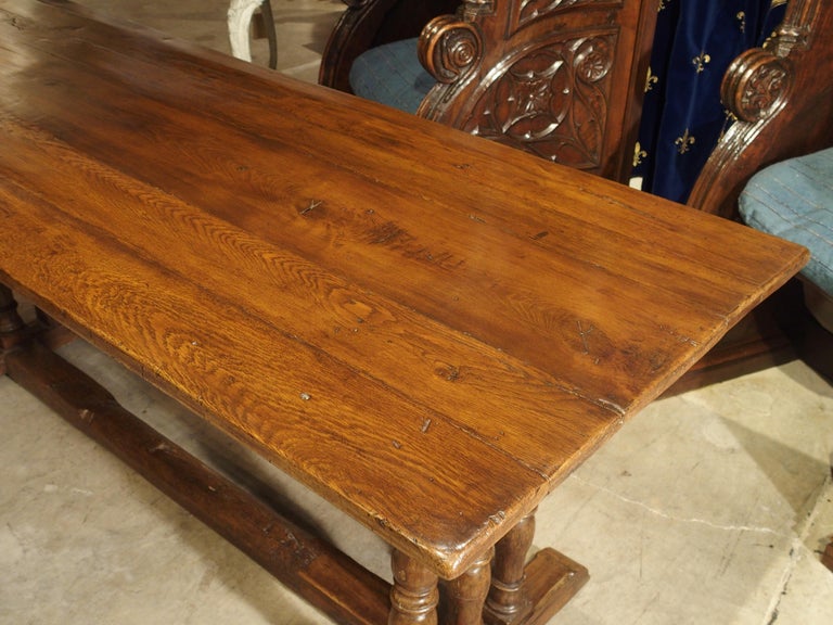 17th Century French Oak Baluster Leg Table at 1stDibs