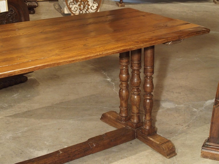 17th Century French Oak Baluster Leg Table at 1stDibs