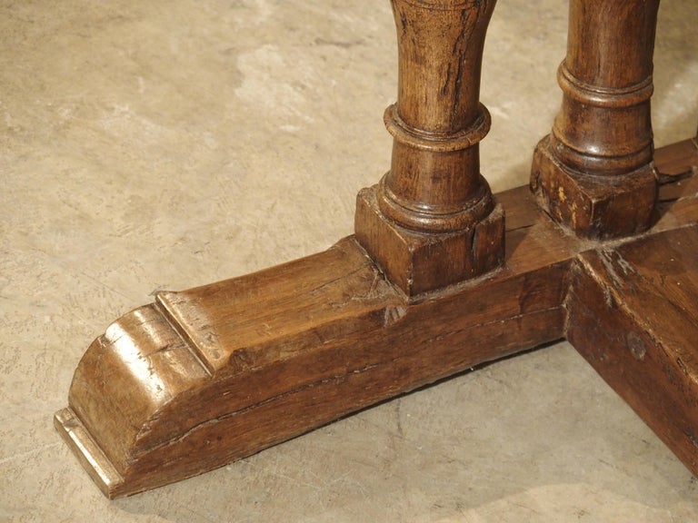 17th Century French Oak Baluster Leg Table at 1stDibs
