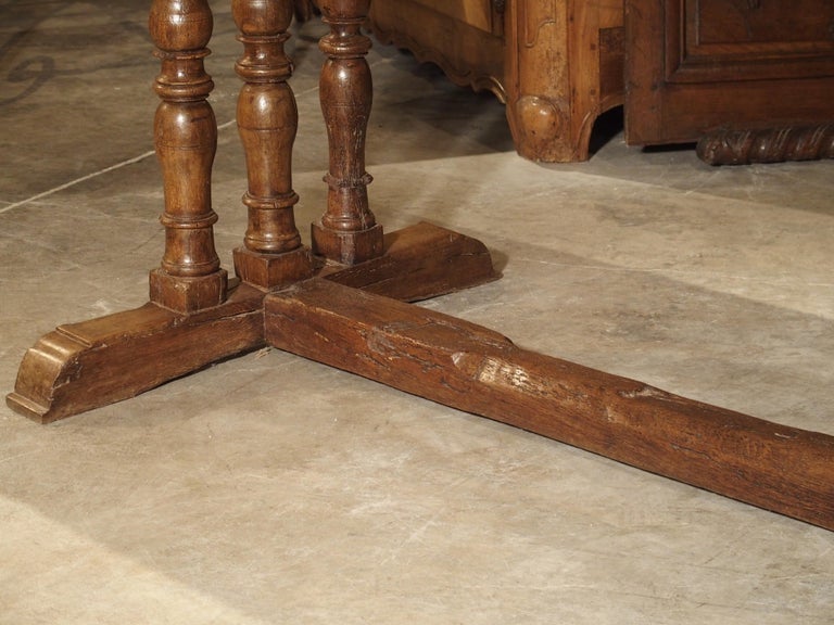 17th Century French Oak Baluster Leg Table at 1stDibs