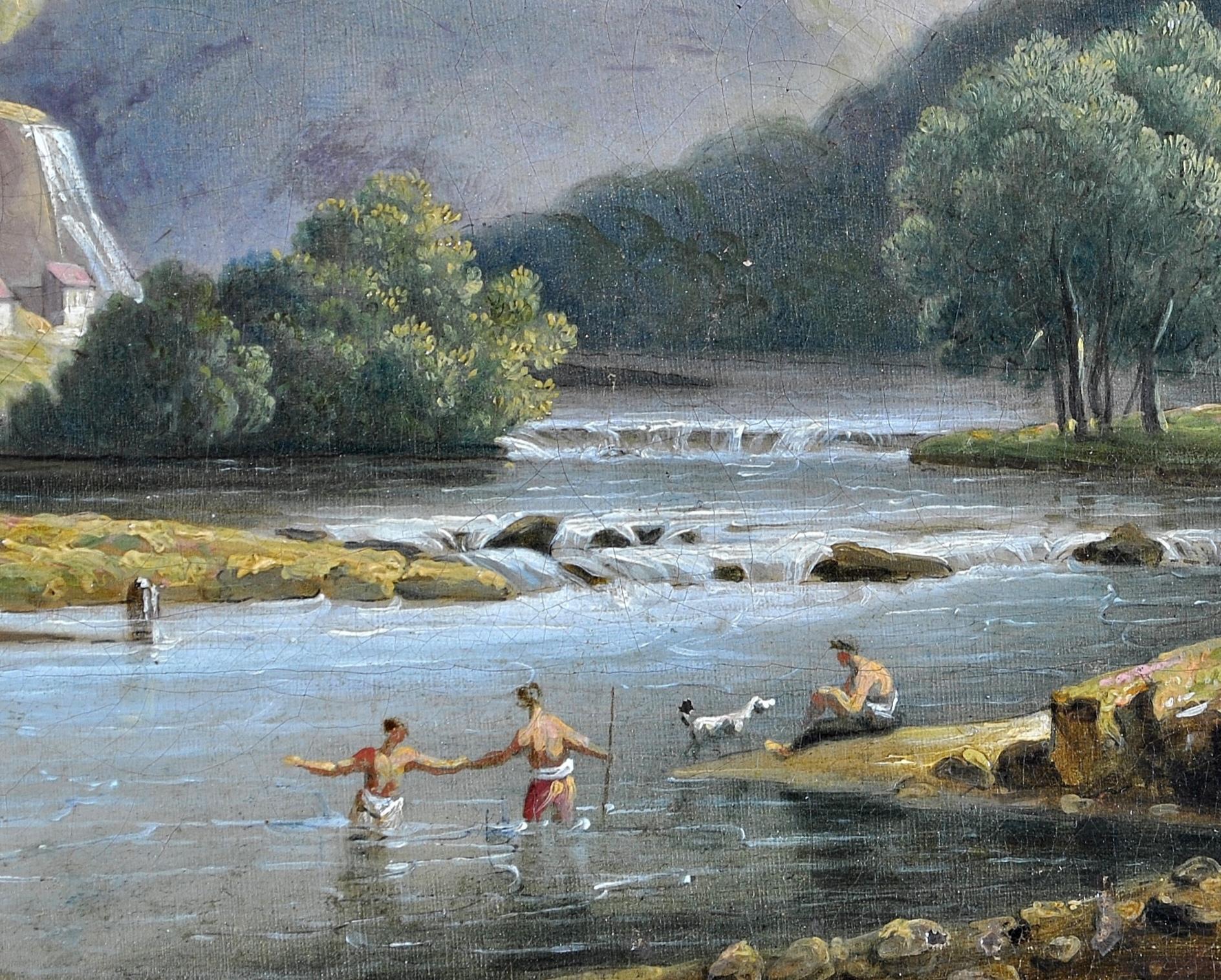 17th Century French School - Bathers in a Classical Landscape - 17th ...