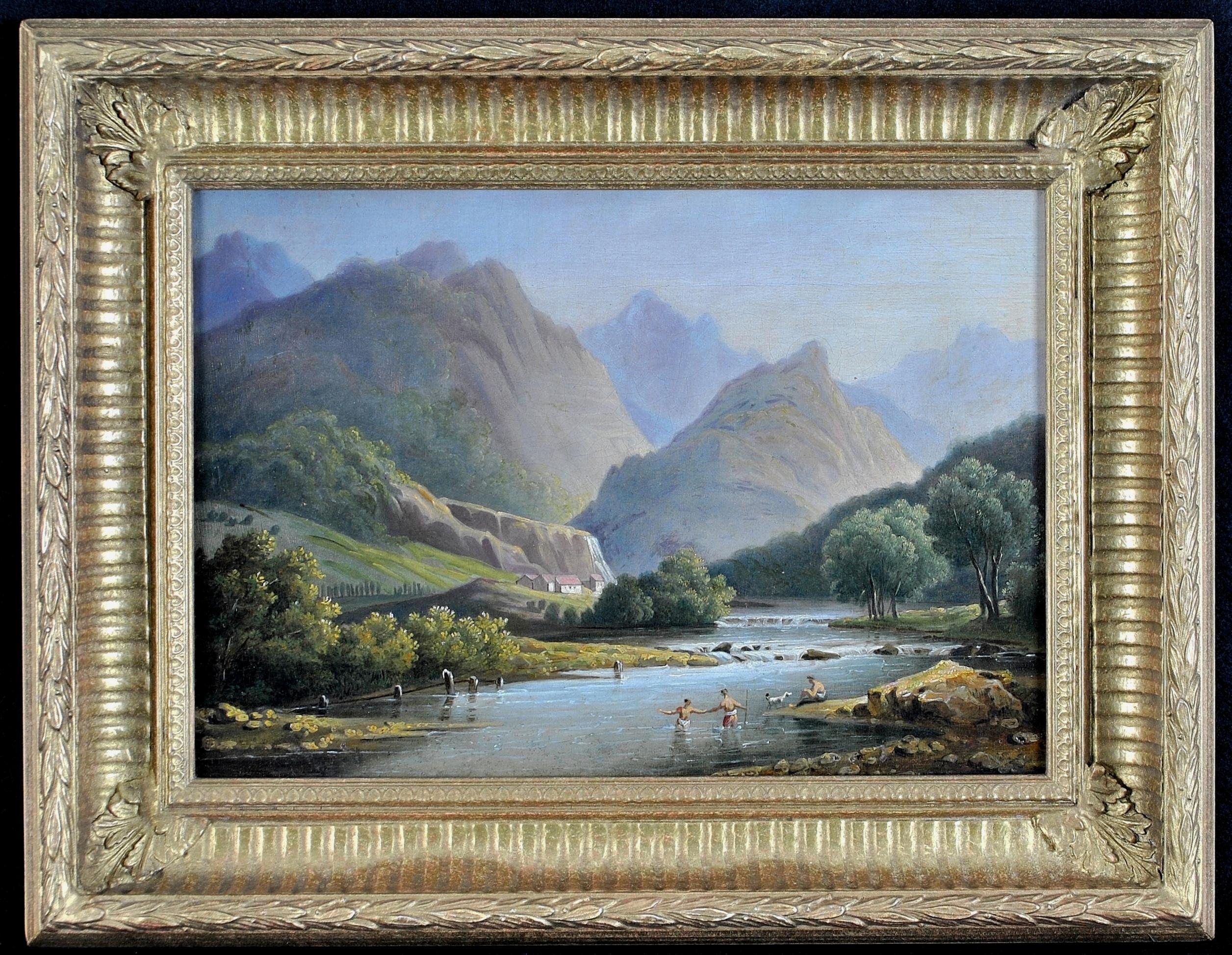 17th Century French School - Bathers in a Classical Landscape - 17th ...