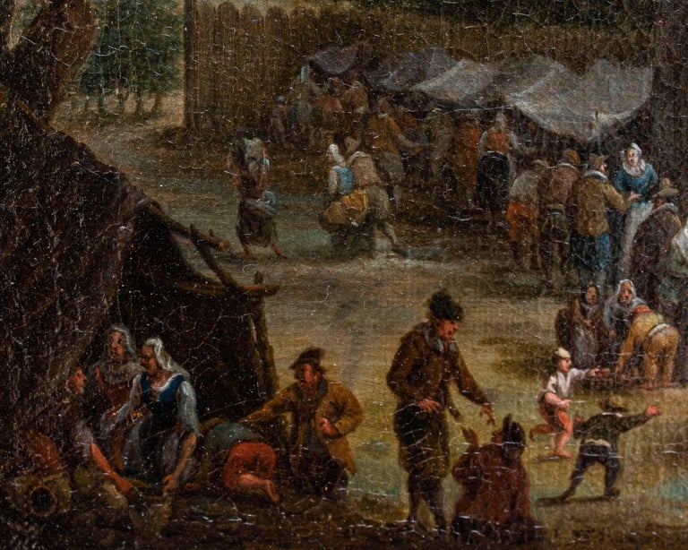 17th Century Genre Scenes Pair of Paintings Attributed to M ...