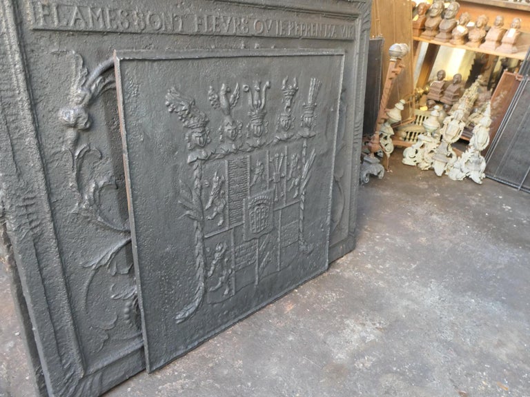 17th Century, German Louis XIV Coat of Arms Fireback For Sale at 1stDibs