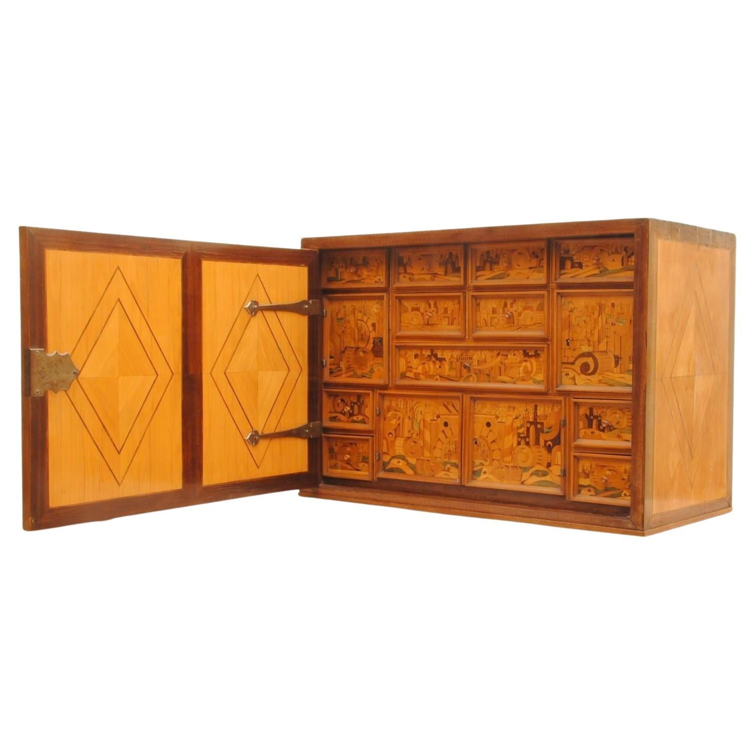 19th Century Microscope Slide Cabinet and 280 Slides For Sale at ...