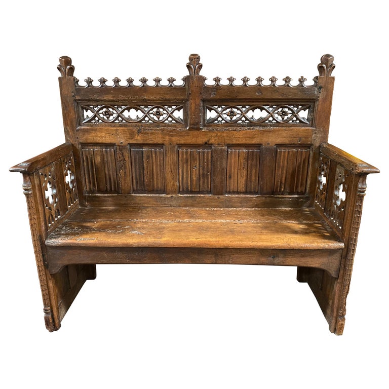 17th Century Gothic Bench For Sale at 1stdibs