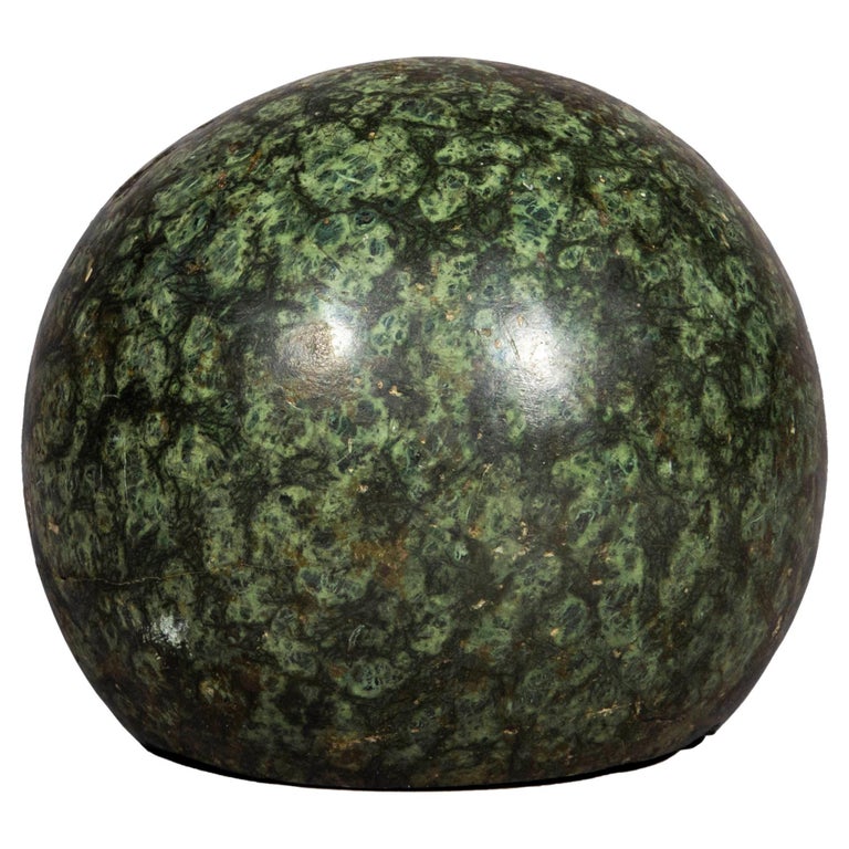 17th Century Grand Tour Green Serpentine Specimen Sphere at 1stDibs