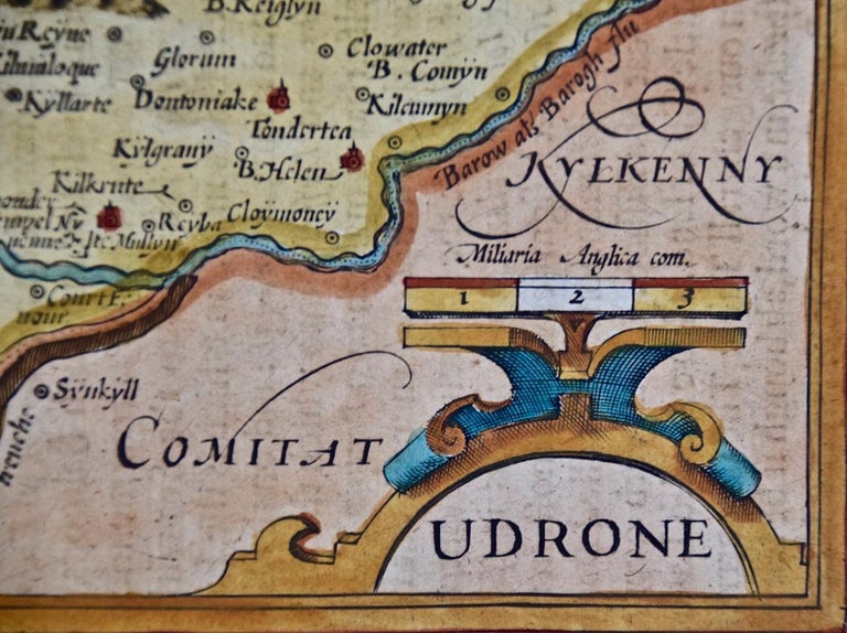 Southeastern Ireland: A 17th Century Hand Coloured Map by Mercator and ...