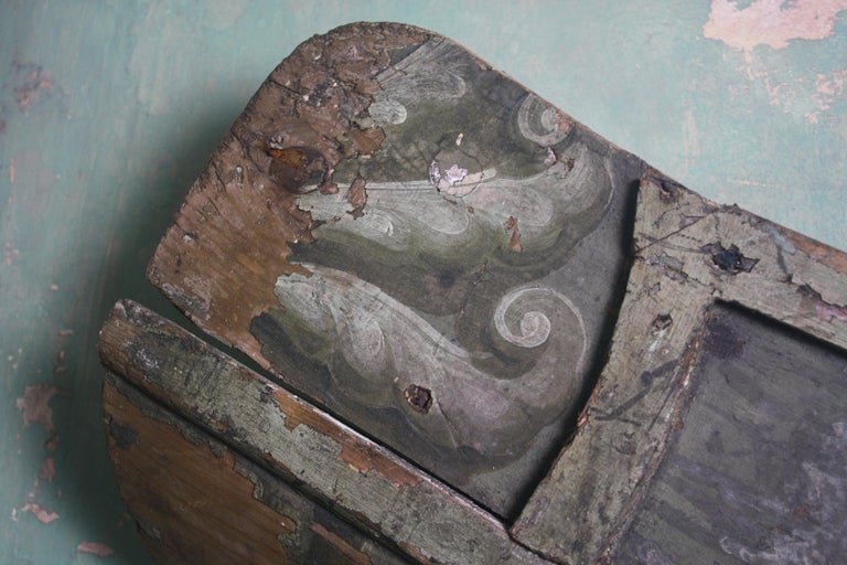 17th Century Hand Painted Venetian Gondola Funeral Board, Memento Mori ...