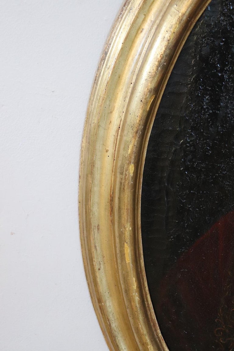 17th Century Italian Antique Oil Painting on Canvas Portrait of Pope ...