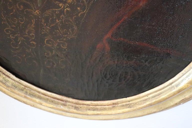 17th Century Italian Antique Oil Painting on Canvas Portrait of Pope ...