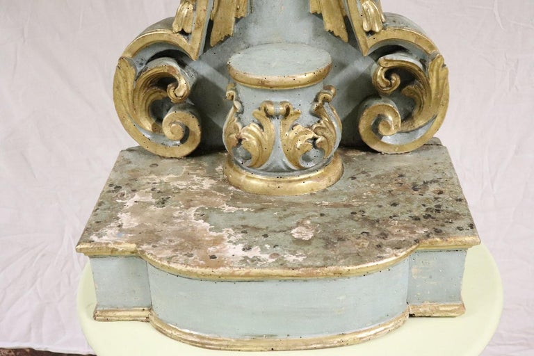 17th Century Italian Baroque Antique Temple with Statue Carved and ...