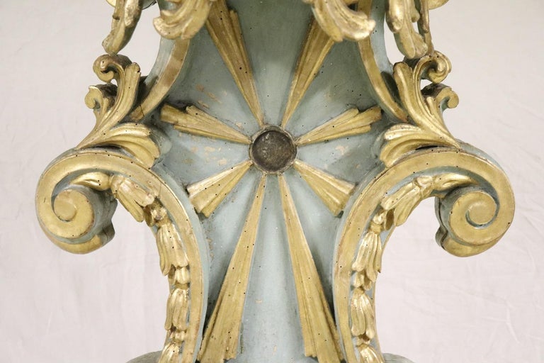 17th Century Italian Baroque Antique Temple with Statue Carved and ...