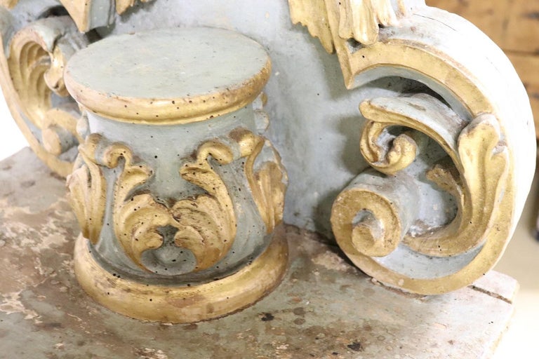 17th Century Italian Baroque Antique Temple with Statue Carved and ...