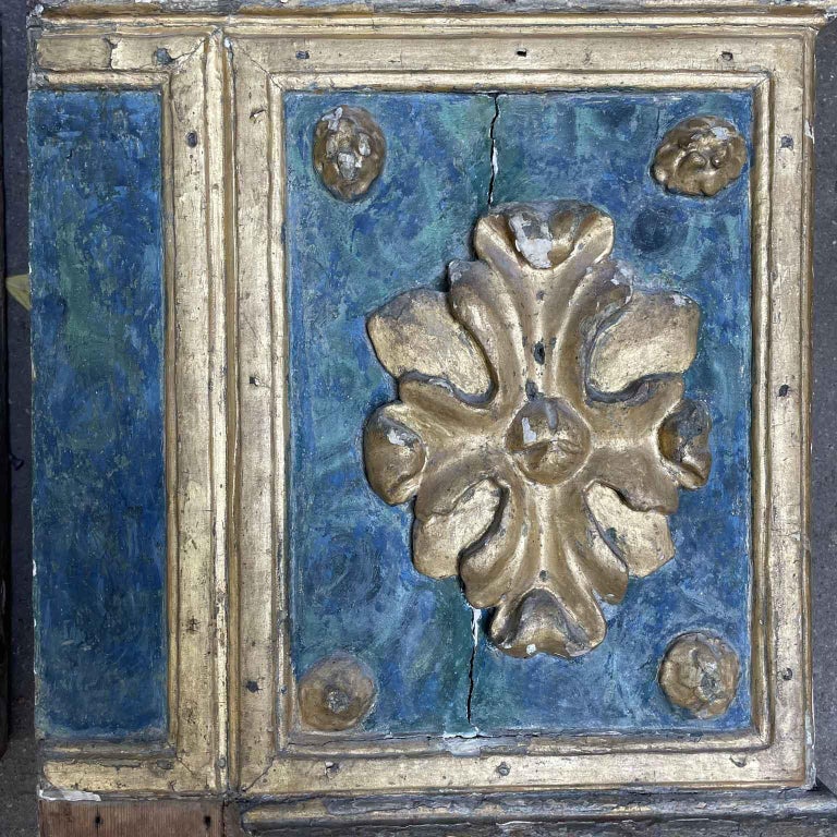 17th Century Italian Baroque Architectural Bases Carved Giltwood ...