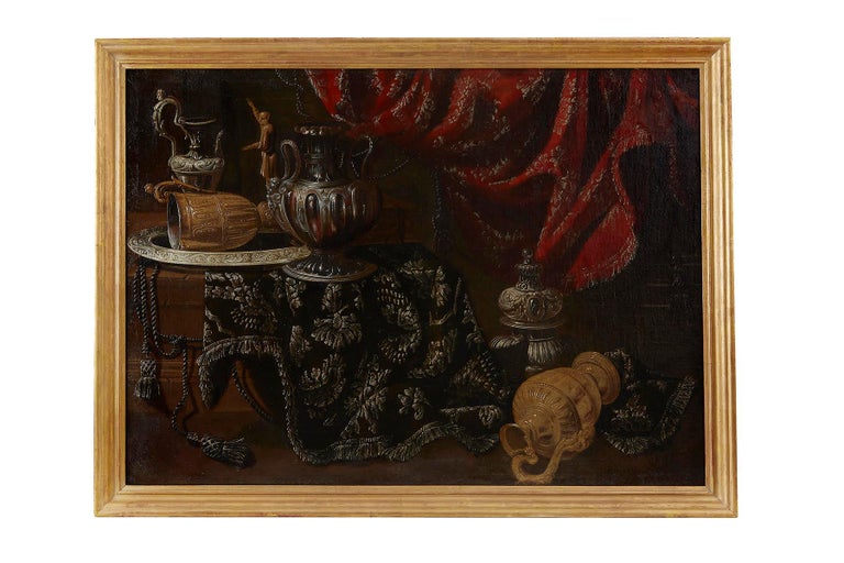 17th Century Italian Pair of Old Master Roman Still Life by Antonio ...