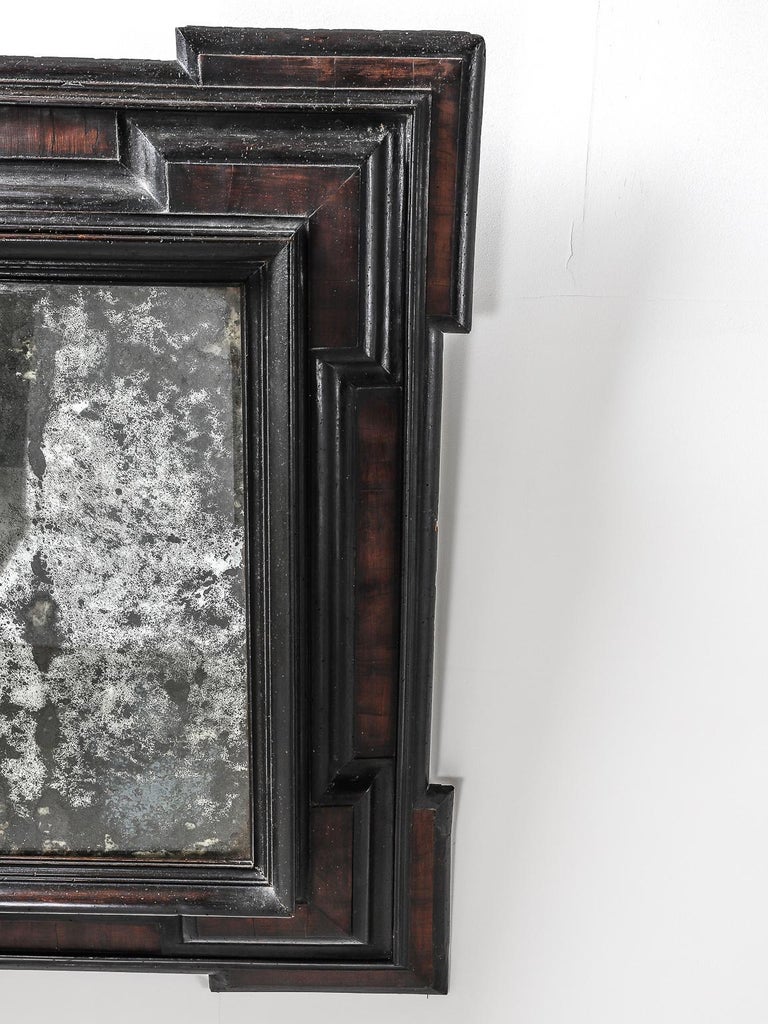 17th Century Dutch Baroque Walnut and Ebonized Mirror at 1stDibs