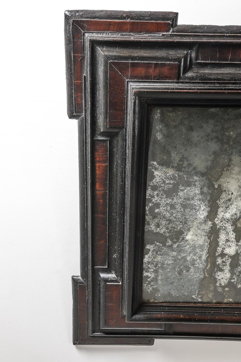 17th Century Dutch Baroque Walnut and Ebonized Mirror at 1stDibs