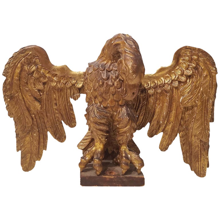 17th Century Italian Giltwood Carved Eagle at 1stDibs