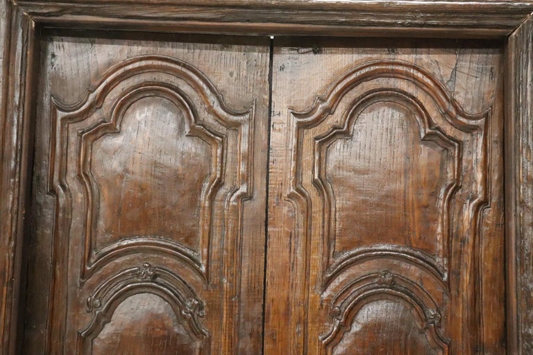 17th Century Italian Louis XIV Baroque Carved Oak Wood Antique Double ...