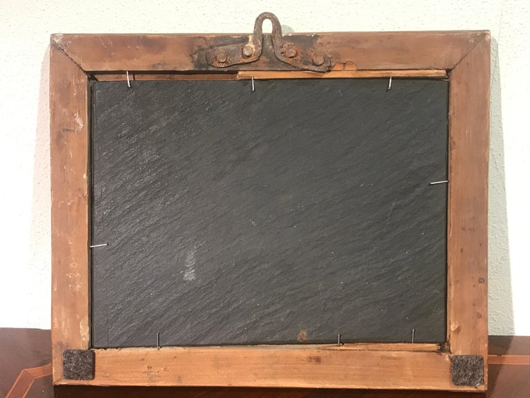 17th Century, Italian Oil on Slate Painting with A Cavalry Battle Scene ...