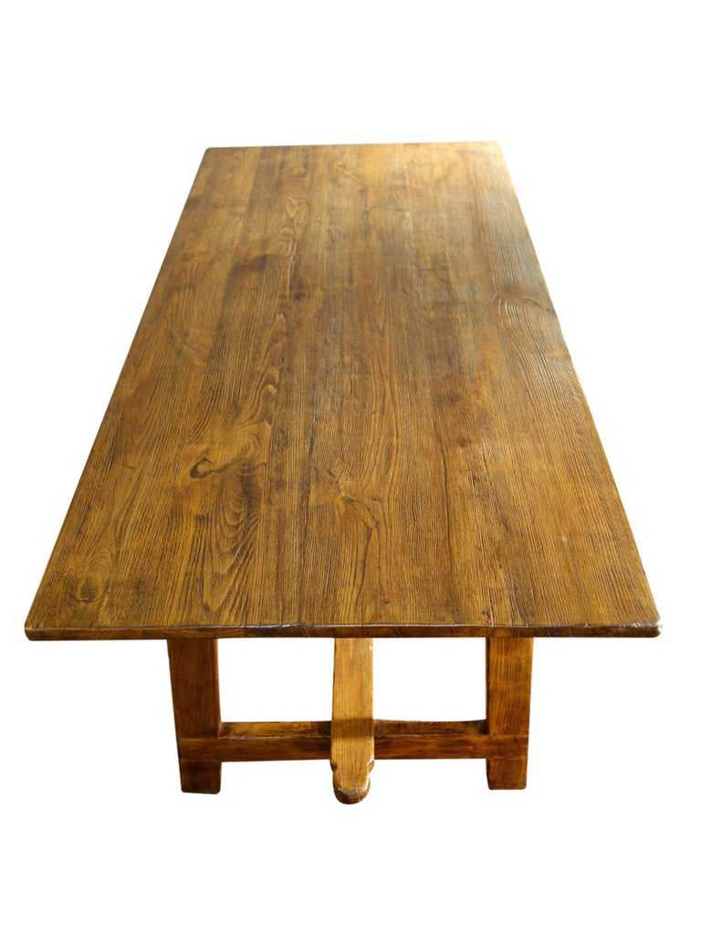 17th C Italian Refectory Style Solid Chestnut CAPRETTA Table with ...