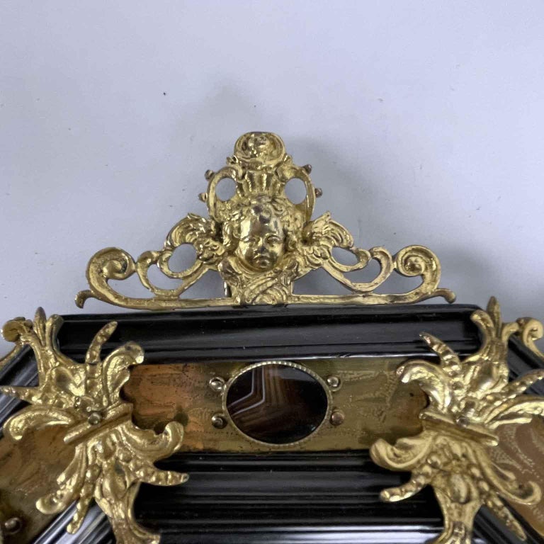 17th Century Italian Mirror From Rome Gilt Bronzes Agates Walnut ...
