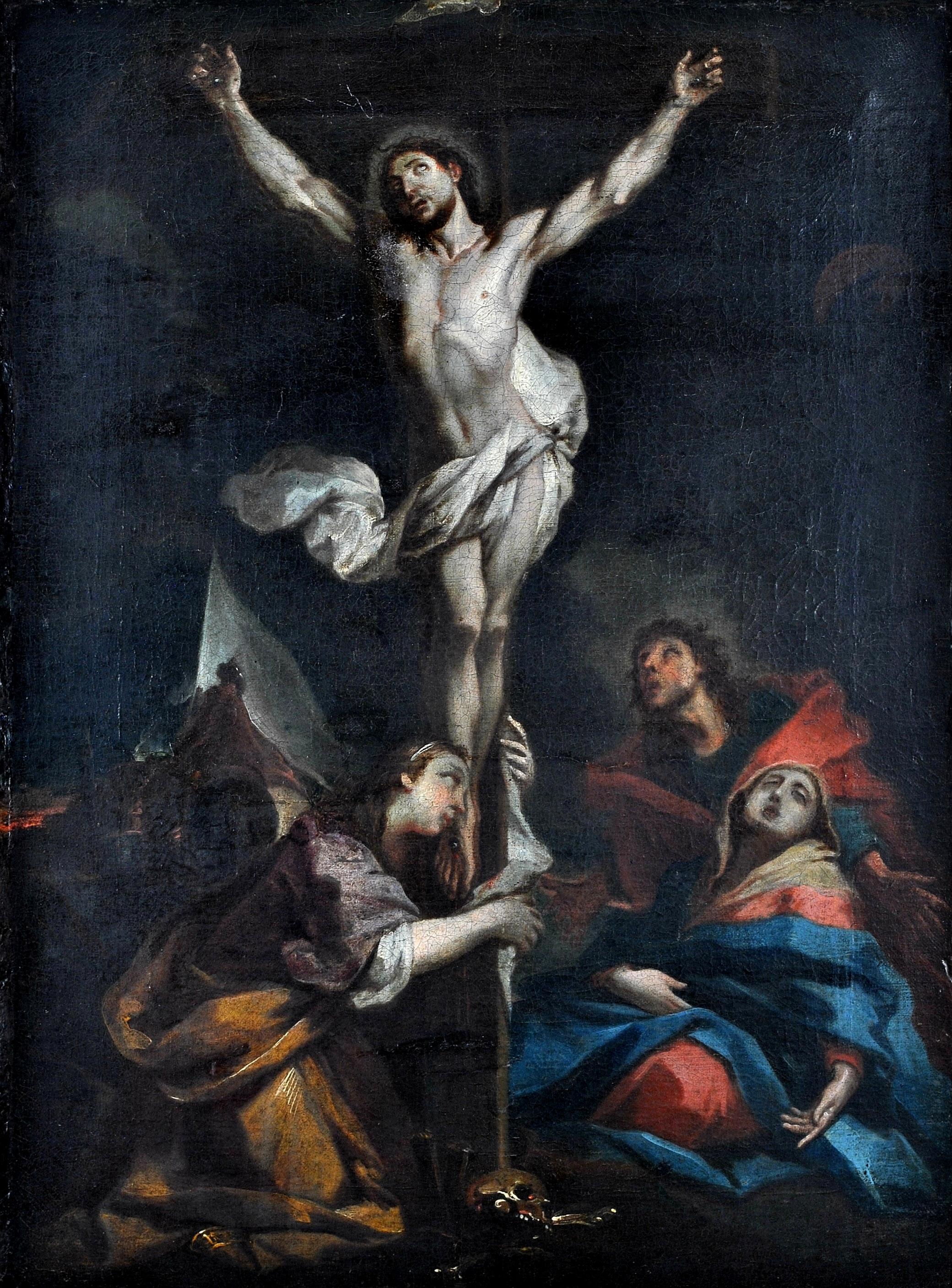 17th Century Italian School - The Crucifixion - 17th Century Italian Old Master Christ Religious ...