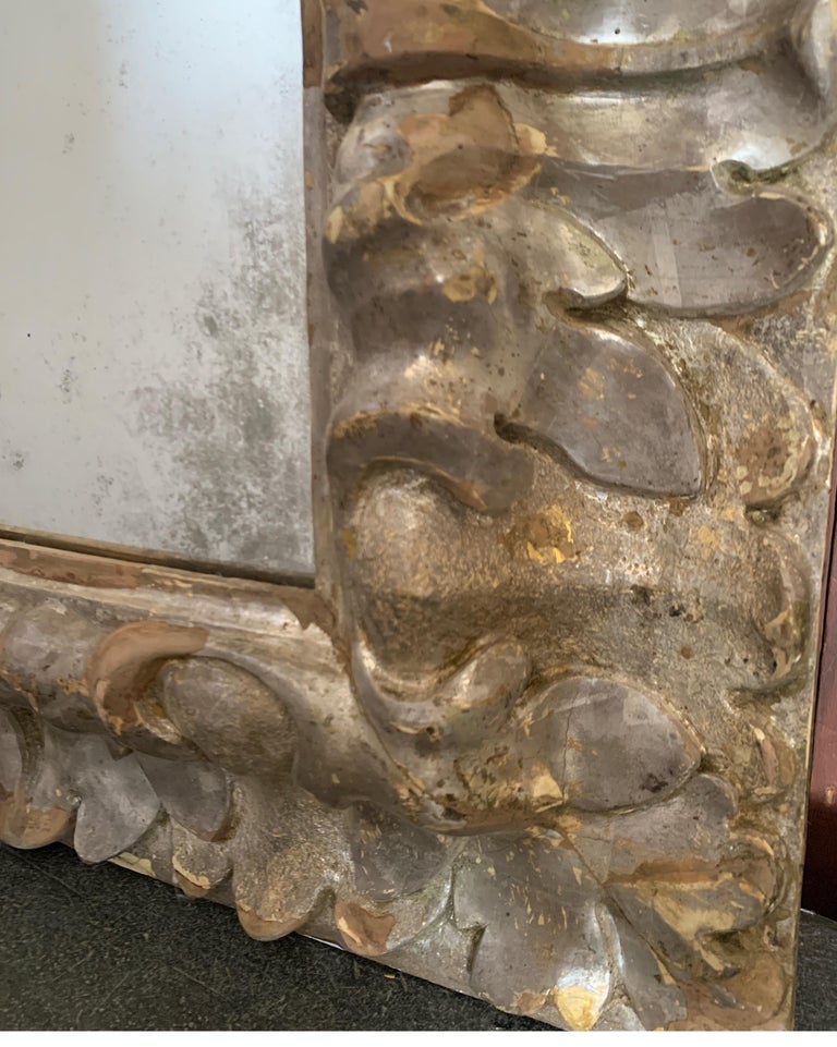 17th Century Italian Silver Gilt Frame with Later Distressed Mirror at ...