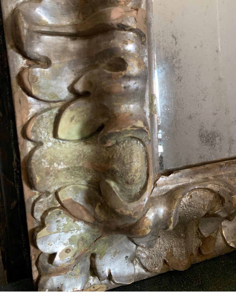 17th Century Italian Silver Gilt Frame with Later Distressed Mirror at ...