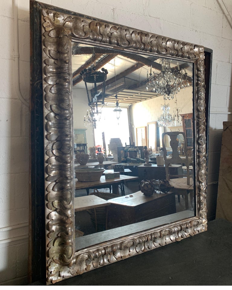 17th Century Italian Silver Gilt Frame with Later Distressed Mirror at ...