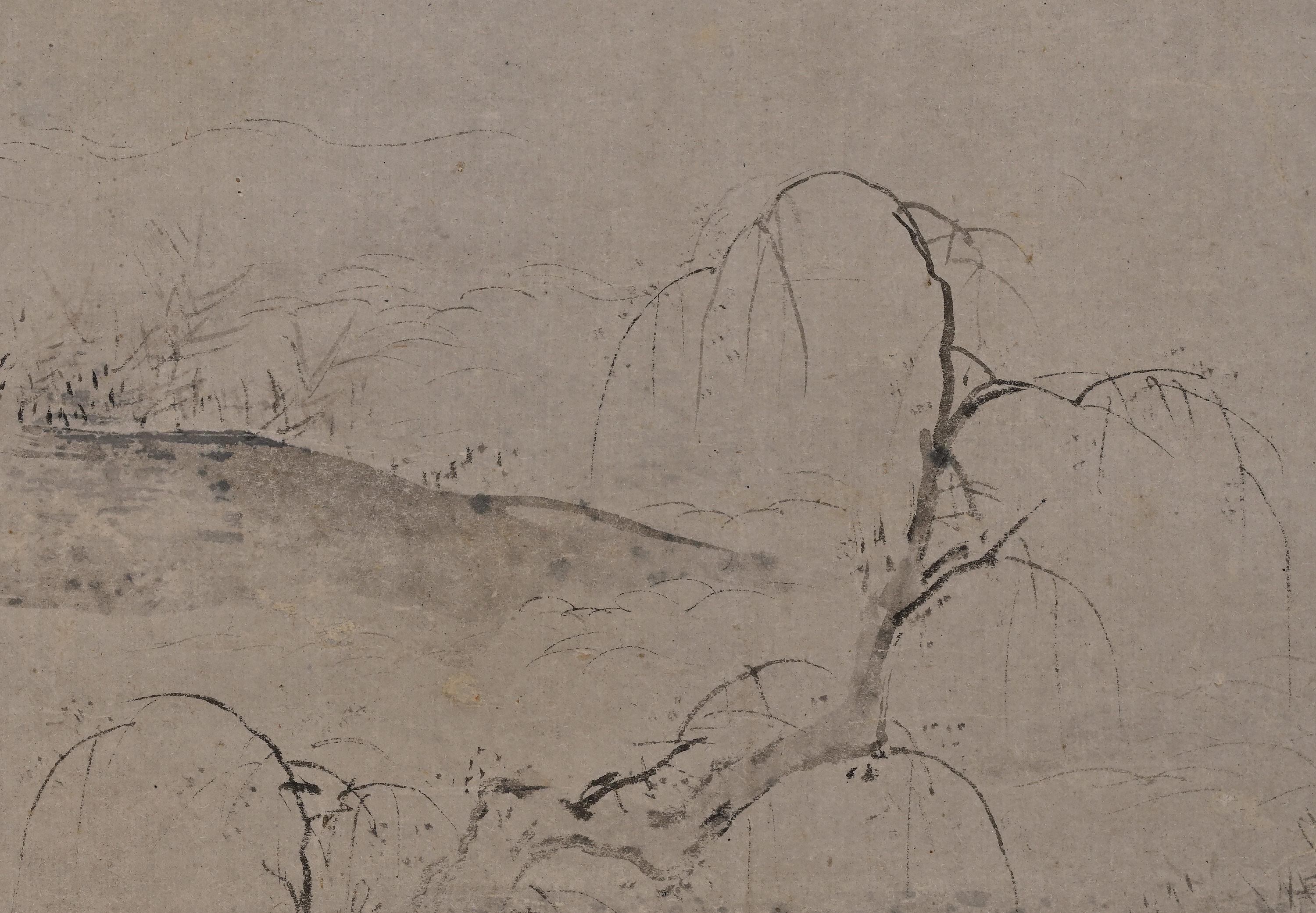 17th Century Japanese Scroll Painting. Plovers in Moonlight by Kano ...