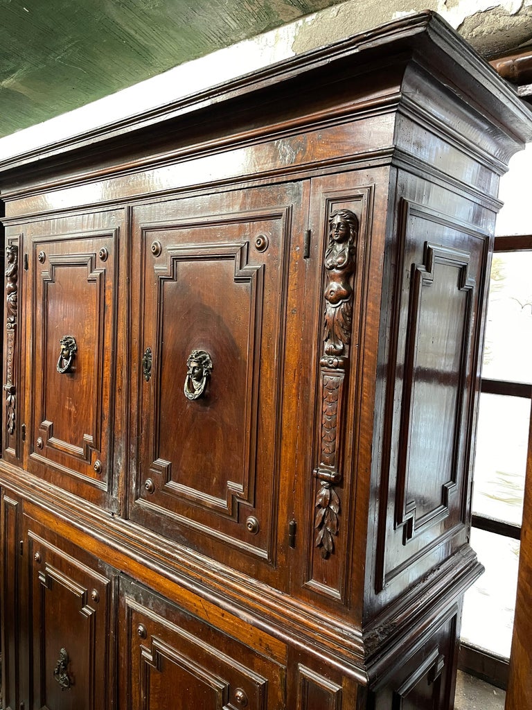 17th Century Italian Louis XIII Roman Walnut Wardrobes Armoires, 1630 ...