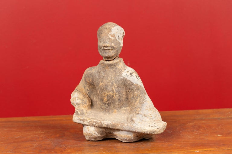 17th Century Ming or Qing Dynasty Chinese Red Terracotta Seated Scribe ...